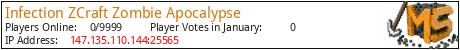 Infection ZCraft Zombie Apocalypse - Minecraft Survival Server IP