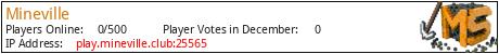 Mineville - Minecraft Survival Server IP