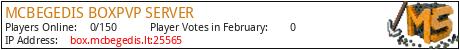 MCBEGEDIS BOXPVP SERVER - Minecraft Survival Server IP