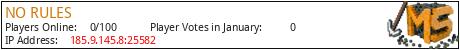 NO RULES - Minecraft Vanilla Server IP