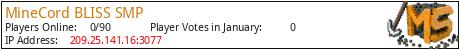 MineCord BLISS SMP - Minecraft Semi Vanilla Server IP