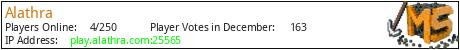 Alathra - Minecraft Survival Server IP