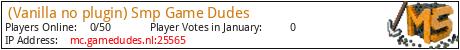 (Vanilla no plugin) Smp Game Dudes - Minecraft Survival Server IP