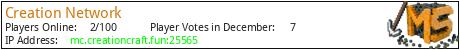 Creation Network - Minecraft Survival Server IP