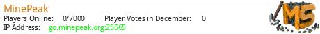 MinePeak - Minecraft Survival Server IP