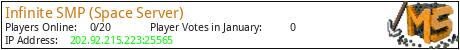 Infinite SMP (Space Server) - Minecraft Survival Server IP