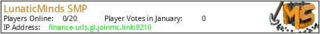 LunaticMinds SMP - Minecraft Survival Server IP